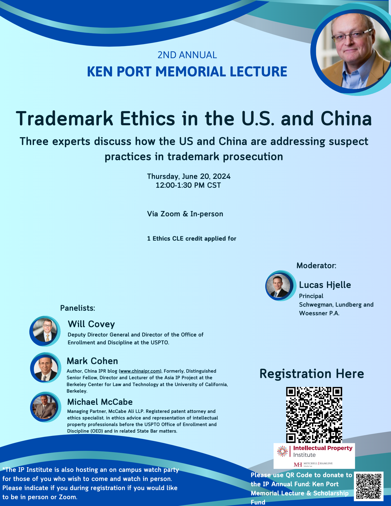 2nd Annual Ken Port Memorial Lecture “Trademark Ethics in the U.S. and ...