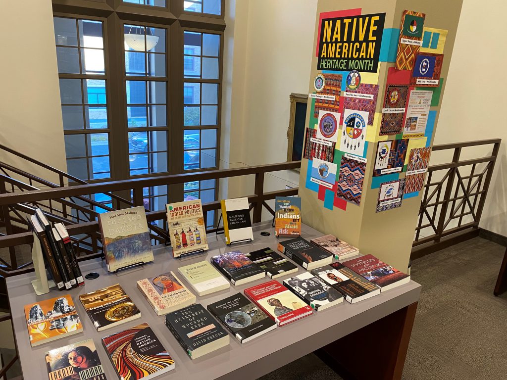 Native American Heritage Month Book Display – Warren E. Burger Library