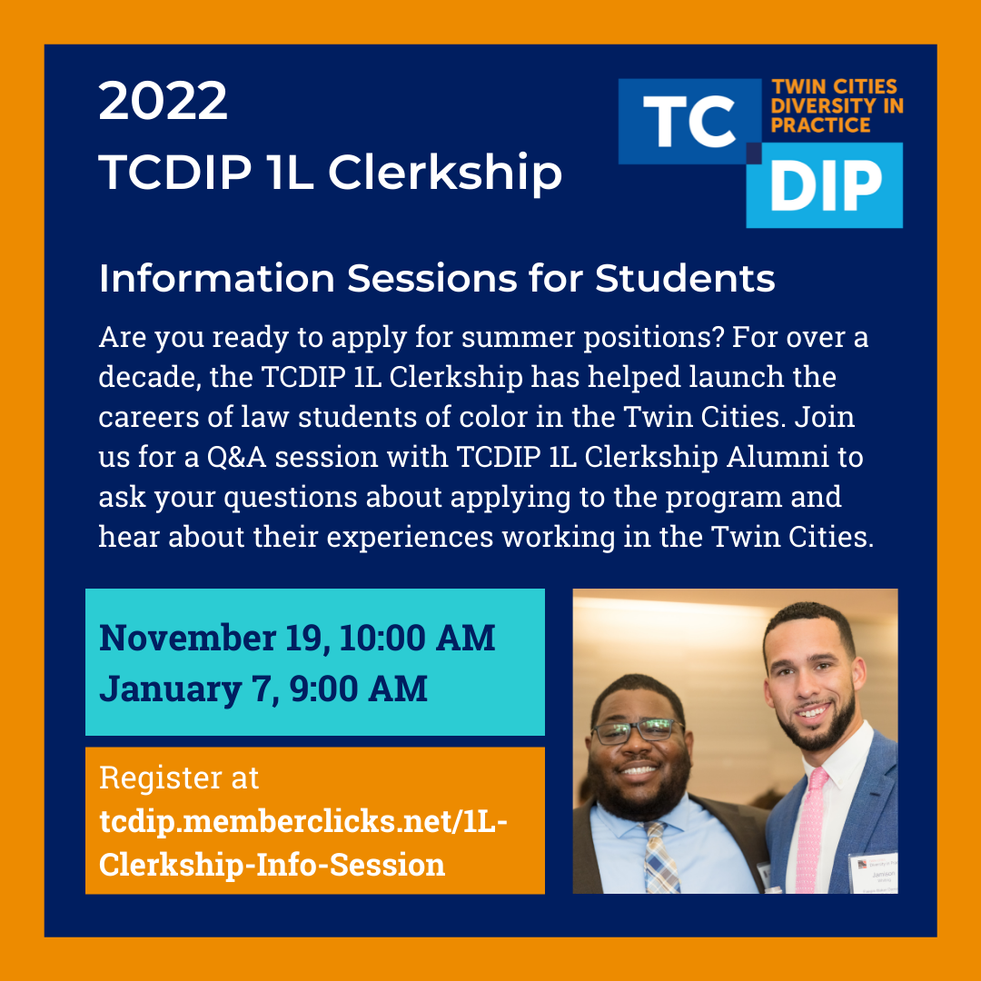 Summer 2022 TCDIP 1L Clerkship Program | Current Students